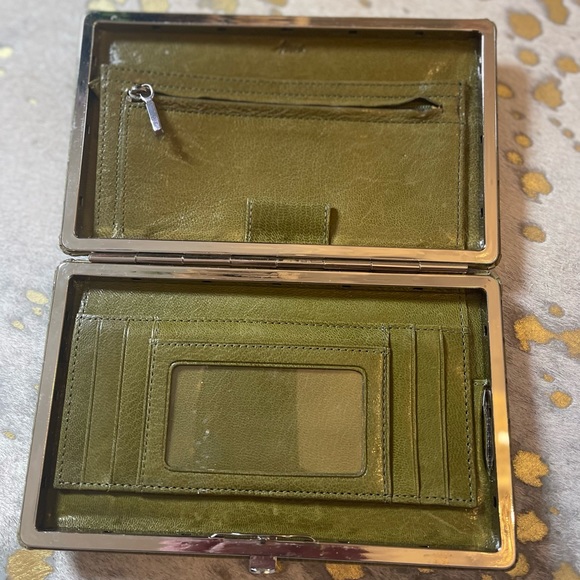 Abas | Bags | Abas Cache Frame Alligator Leather Wallet In Olive Green ...